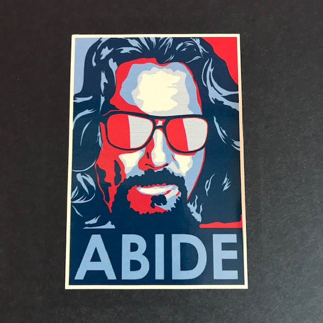 THE DUDE ABIDE 3" X 4"" Vinyl Decal – Videoshock!